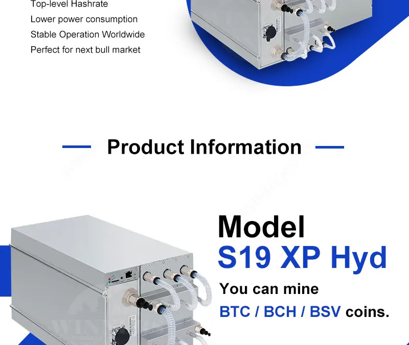 Bitmain Antminer S19 XP Hyd/S19XP Hyd 257TH Cryptocurrency Mining ...