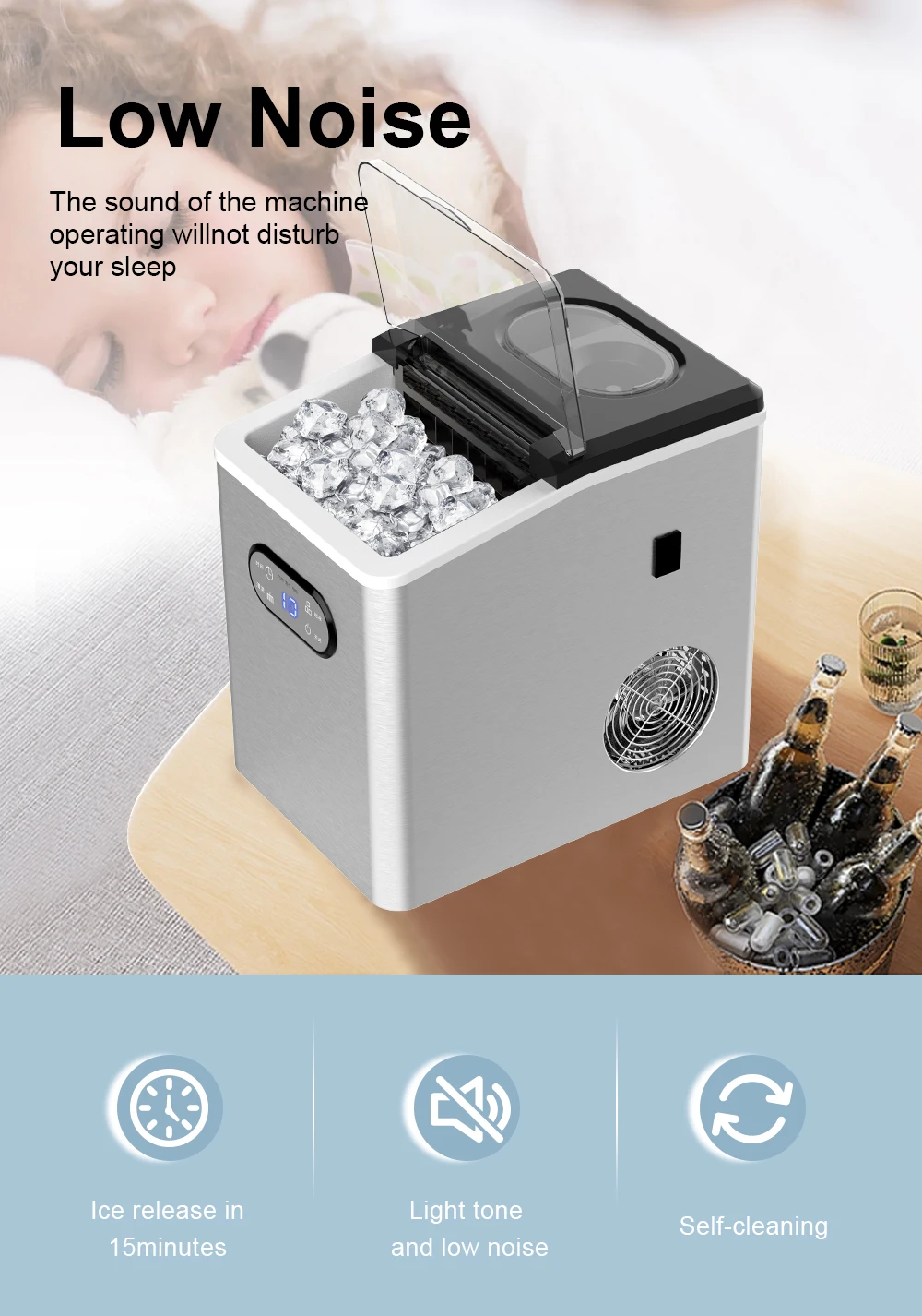 New Portable Manufacturer Small Ice Cube Block Makers Countertop Mini ...