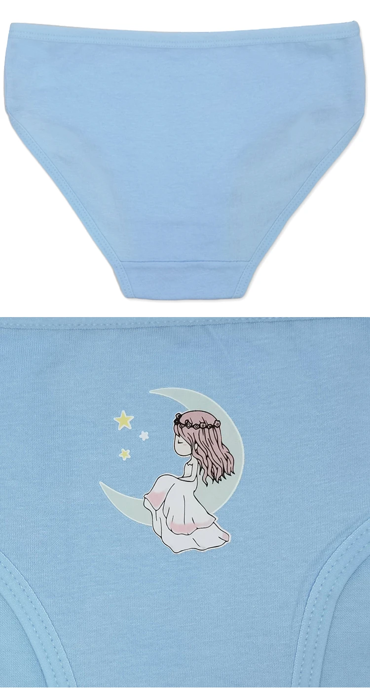 Little Girls Underwear Cute Girls Moon Print 4-12 Years Little Girls ...