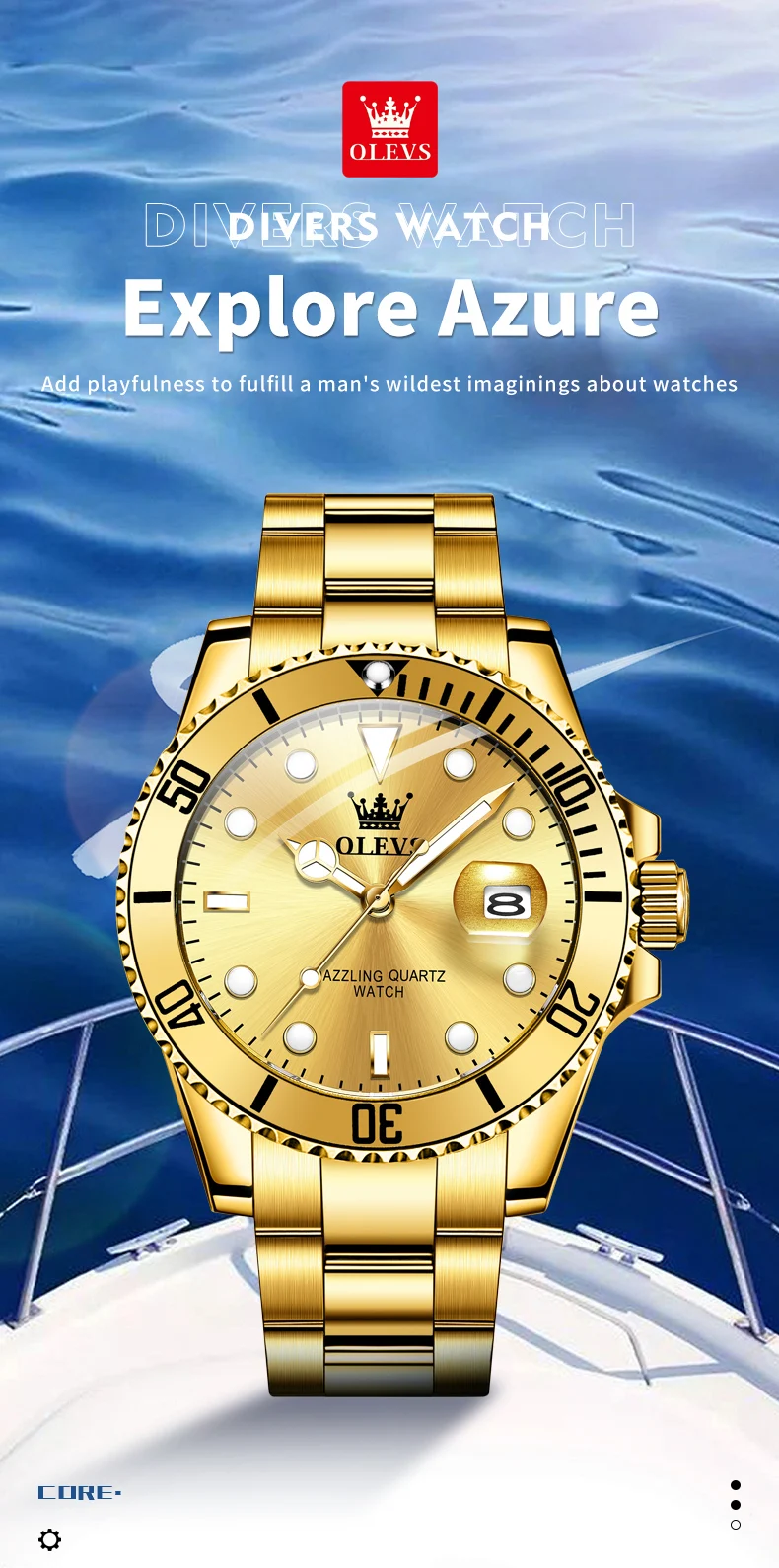 OLEVS 5885 OEM Custom Design Band Luxury Logo Classic Fashion