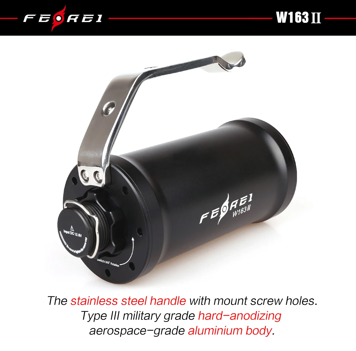 Ferei W163II/W163BII LED IPX8 Rechargeable With Power Source Diving ...
