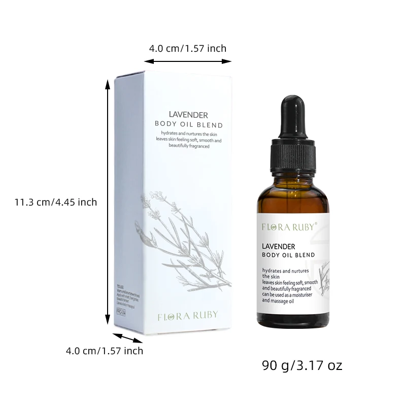 Flora Ruby 100% Natural Body Massage Oil Lemon Lavender Peppermint ...