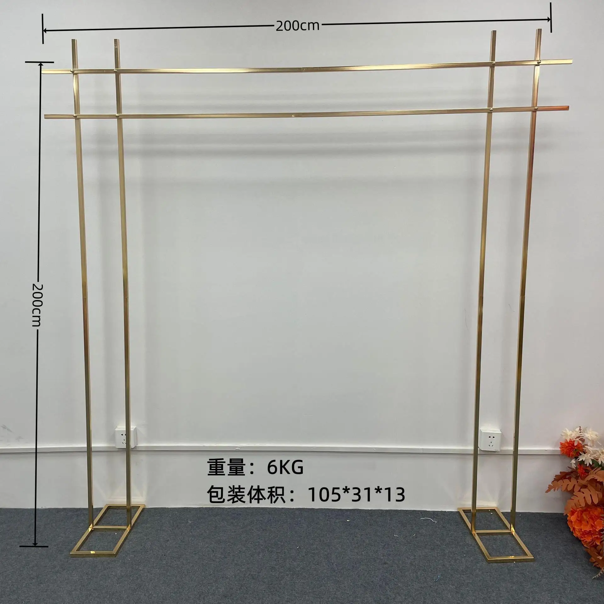 Wholesale Golden Metal Stage Backdrop Stand Wedding Backdrops Backdrop ...