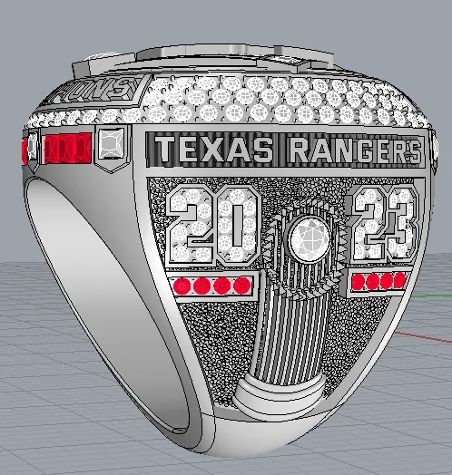 Custom Texas Rangers Baseball World Series Ring - OEM Available