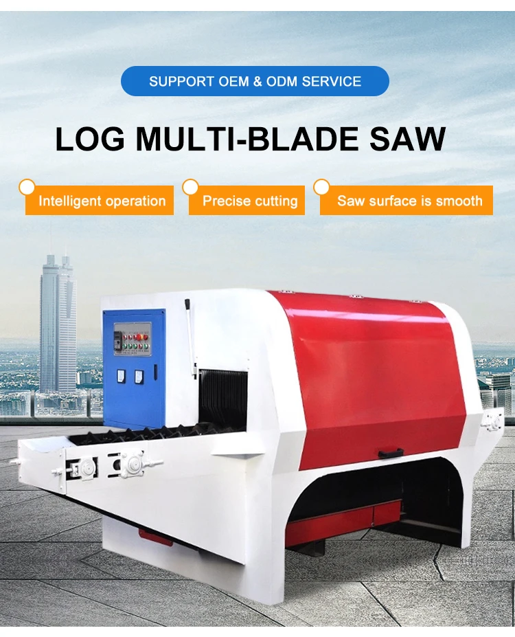 Woodworking Machinery Large Multi-blade Saw for Roundwood Circular Wood ...