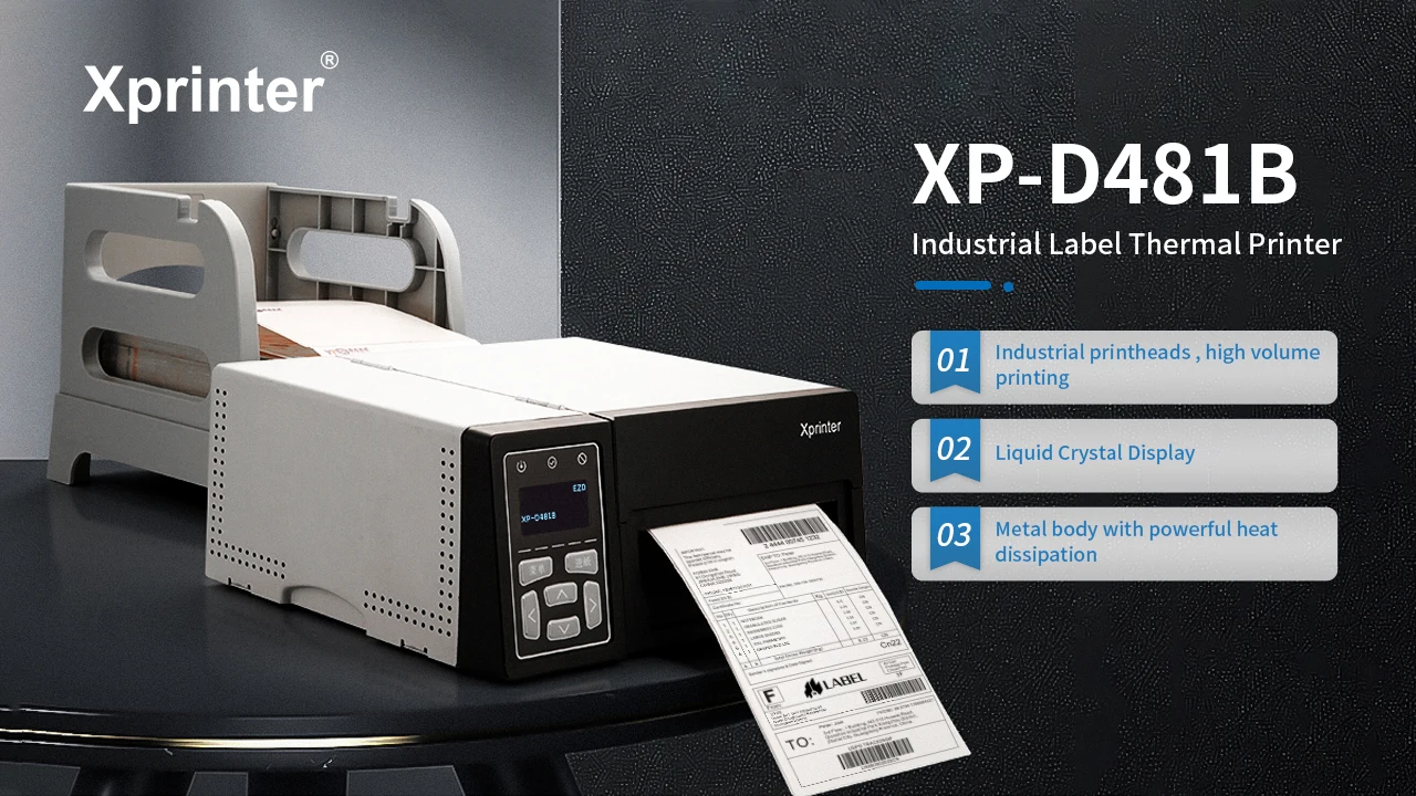 Xprinter Xp-g480b/ G480e Industrial High-performance Thermal Transfer Ribbon Printer 300 Dpi ...