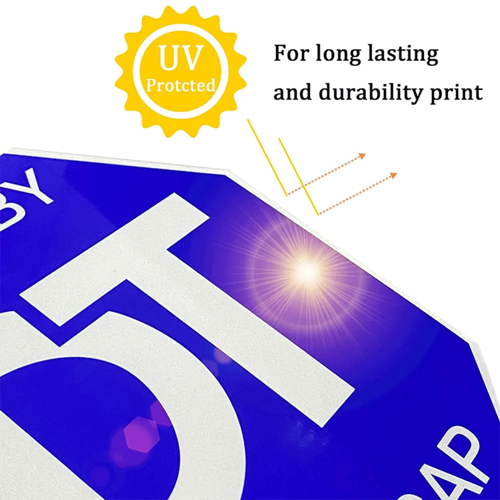 Custom Weather Resistance Metal Reflective Warning Security Yard Signs ...