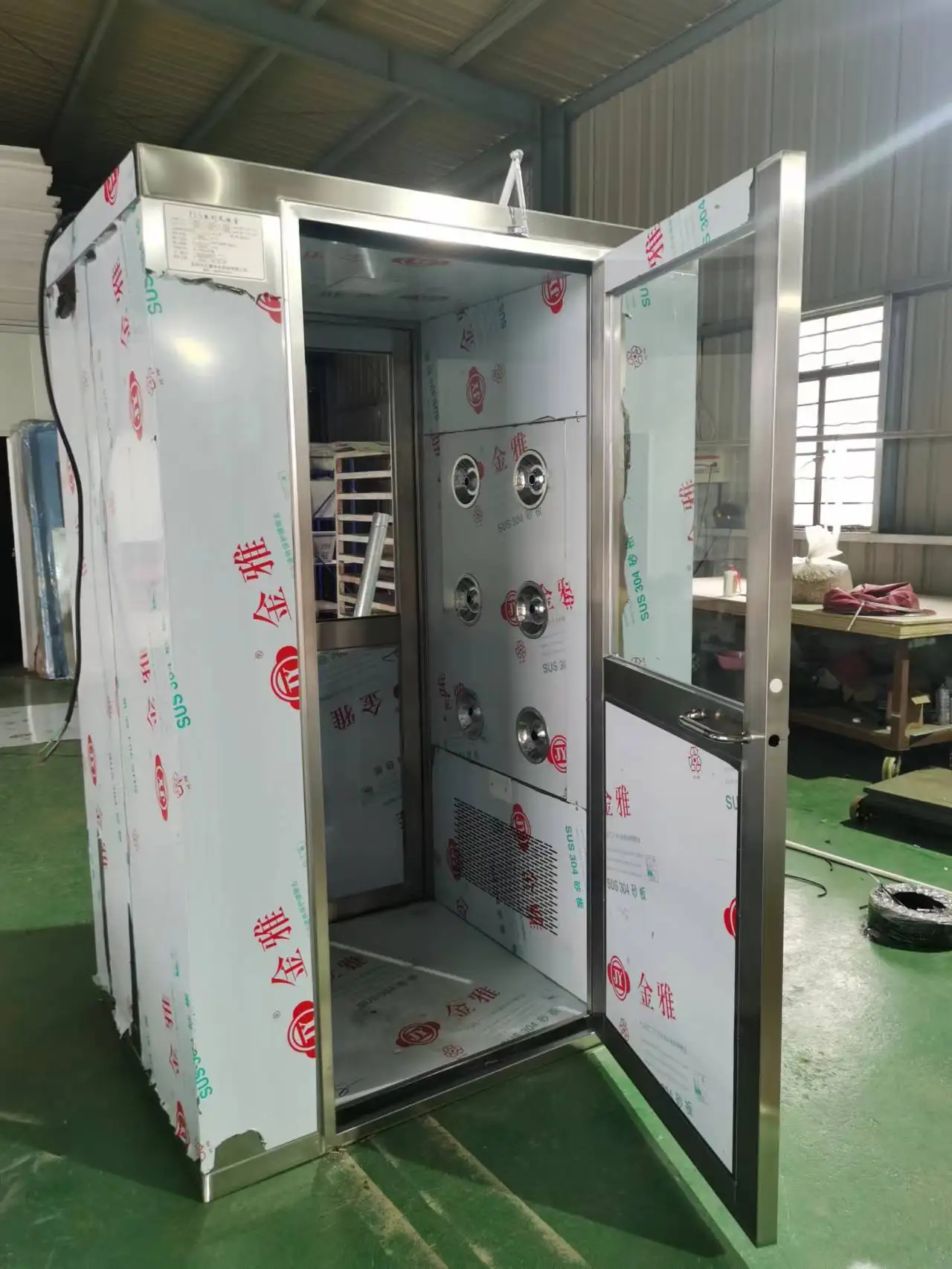 Clean Room Single Person Air Shower Interlock Door Double Door ...