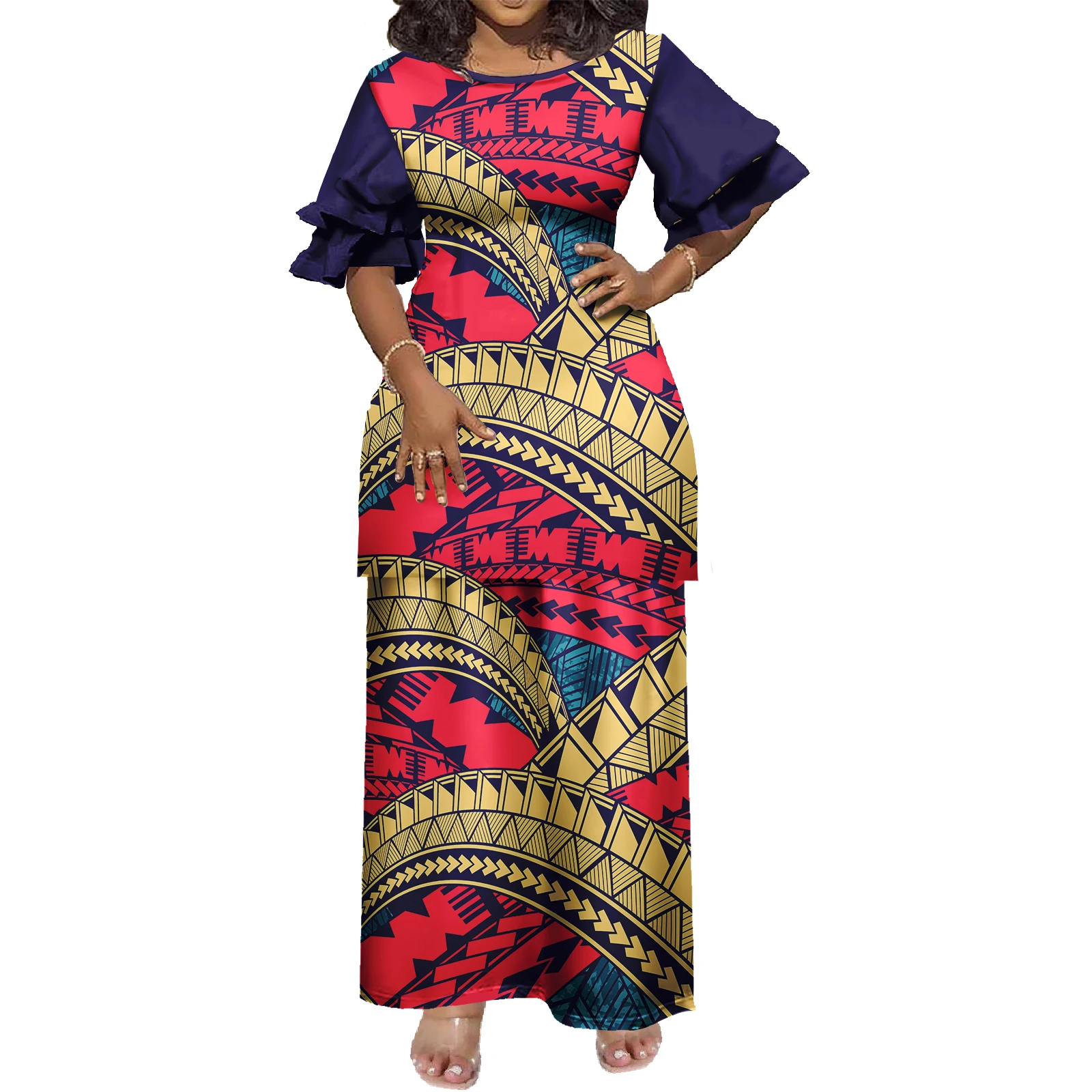 Samoan Puletasi Polynesian Tribal Clothing Print Customized Women Two ...