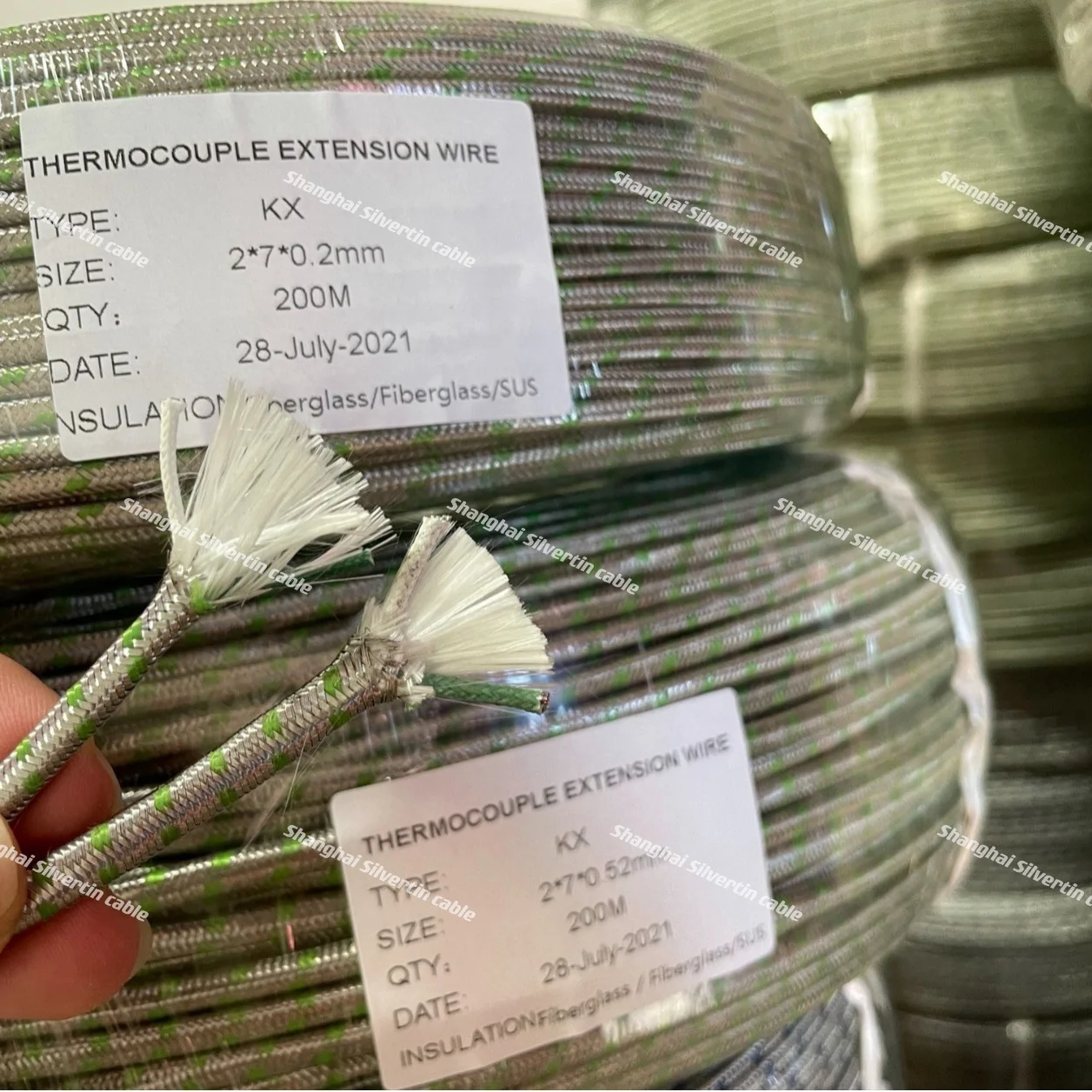 Chromel Alumel Thermocouple Wire - Double Fibreglass Insulated