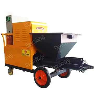 150 M2 / H Screw Mortar Spraying Machine With Compressor Wall Putty ...