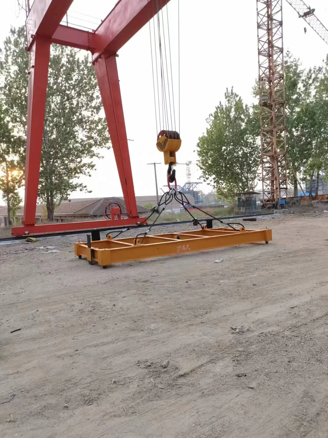 Manual Simple 20ft 40ft Fixed Container Lifting Spreader 35t 40t 45t ...