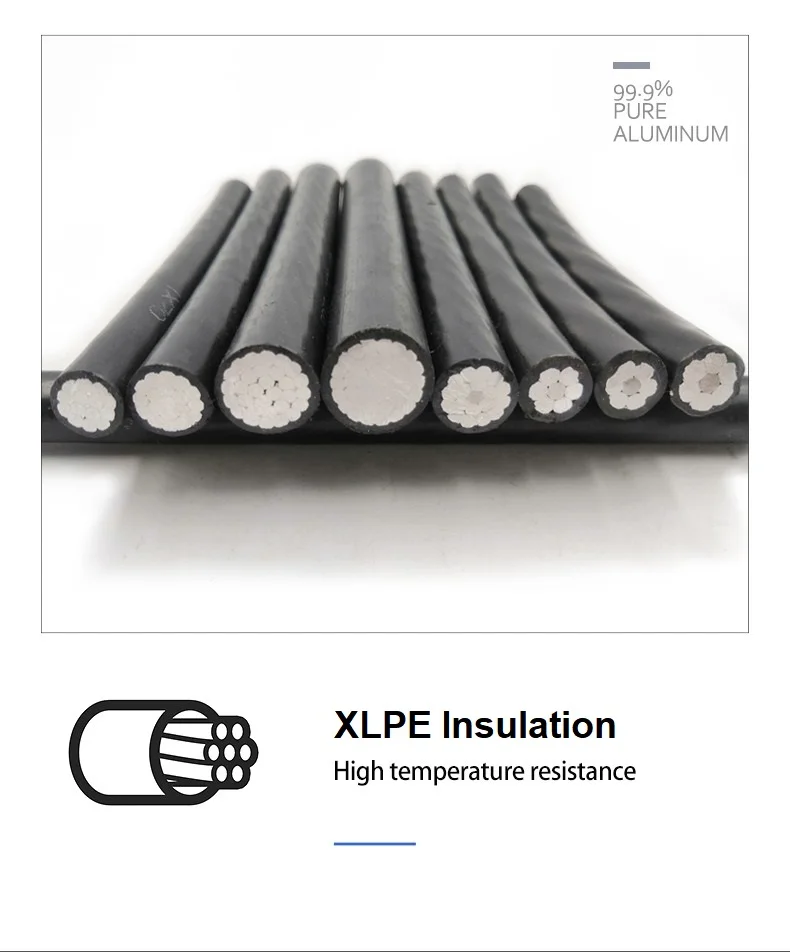 Aluminum Twisted Overhead Duplex Triplex Quadruplex Service Drop Cable ...
