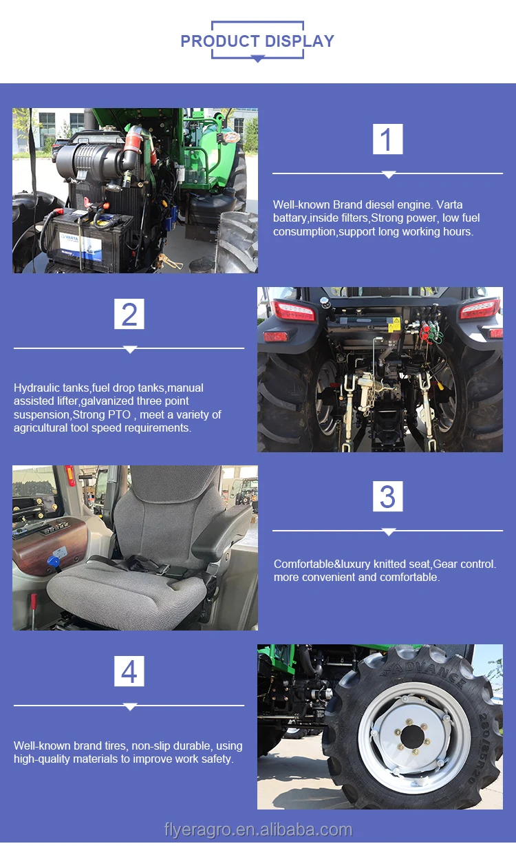 4wd Tractors Diesel Power Engine Wheel Tractor 80hp 90hp 100hp Farm Tractors - Buy 90hp Wheel ...