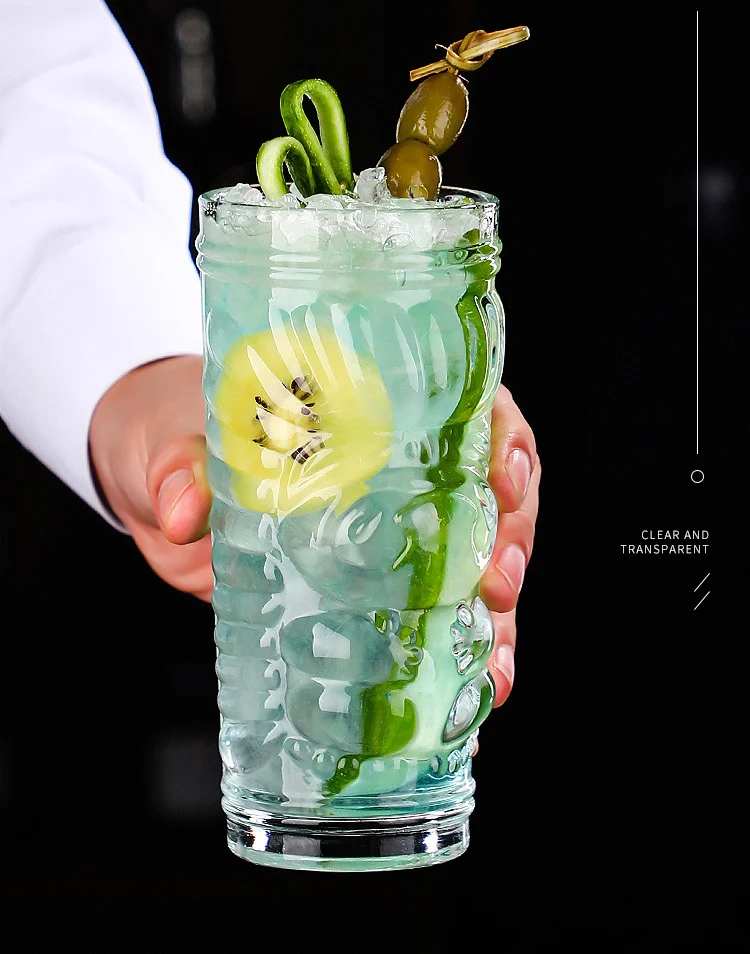 14oz Hawaiian Style Cocktail Tumblers Modern Bar Tiki Cup 400ml Unique ...