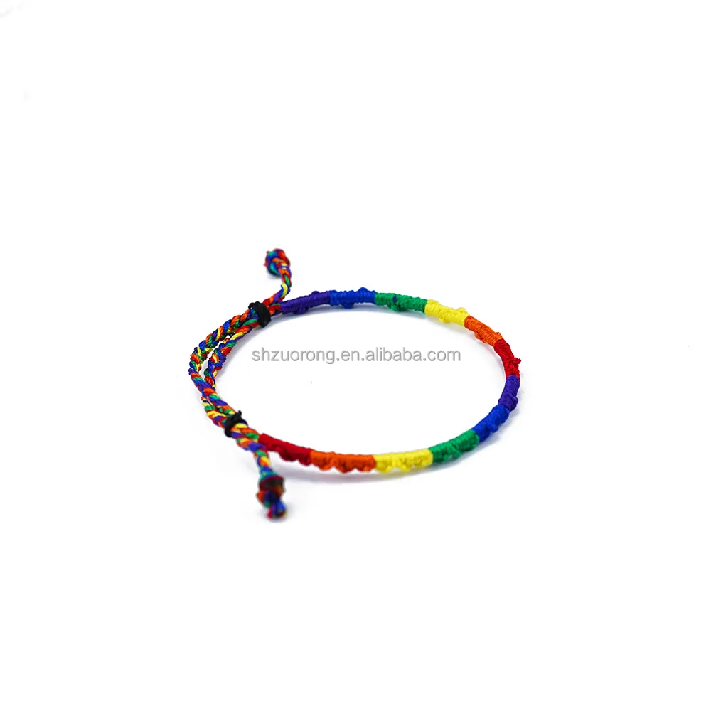 Factory Custom Fruit Of The Spirit-string Bracelet,Rainbow Pride Colors ...