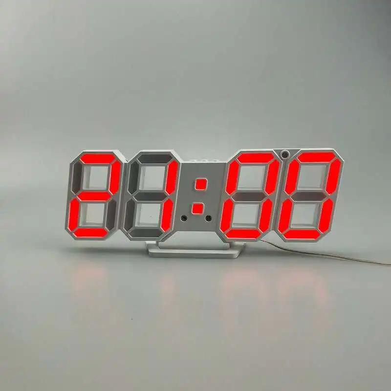 3D Wall Clock LED Digital - Stylish Alarm for Home Office
