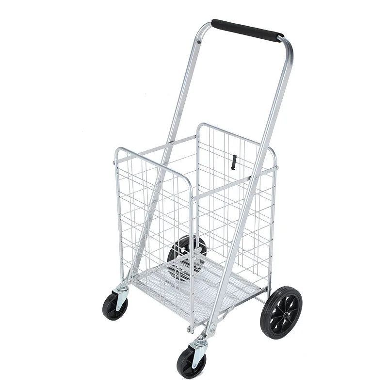 New Released Utility Flat Folding Shopping Cart With 360 Rolling Swivel ...