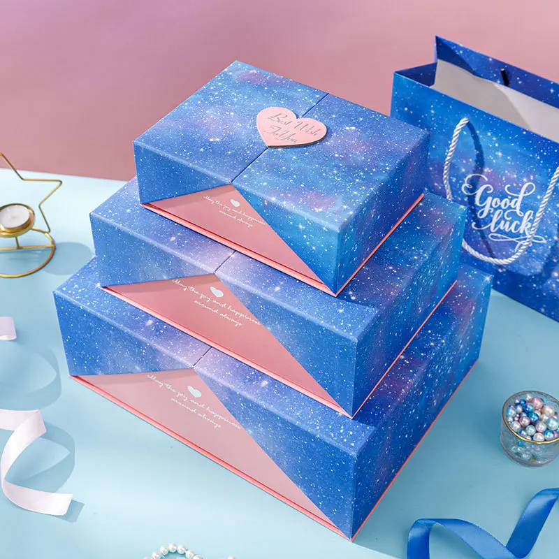 Creative Love Double Door Gift Box Romantic Starry Sky Valentine's Day ...