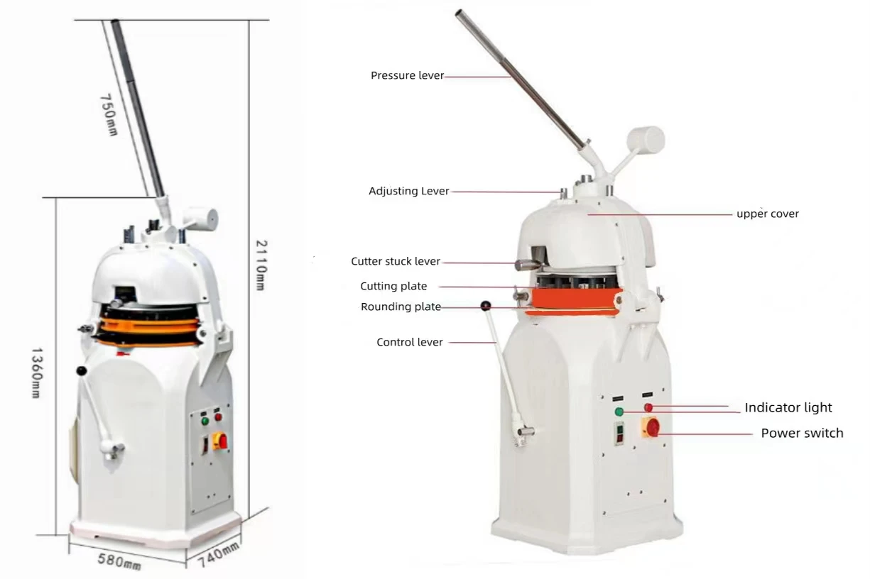 Dough Semi Automatic Round Divider - Buy Dough Semi Automatic Round ...