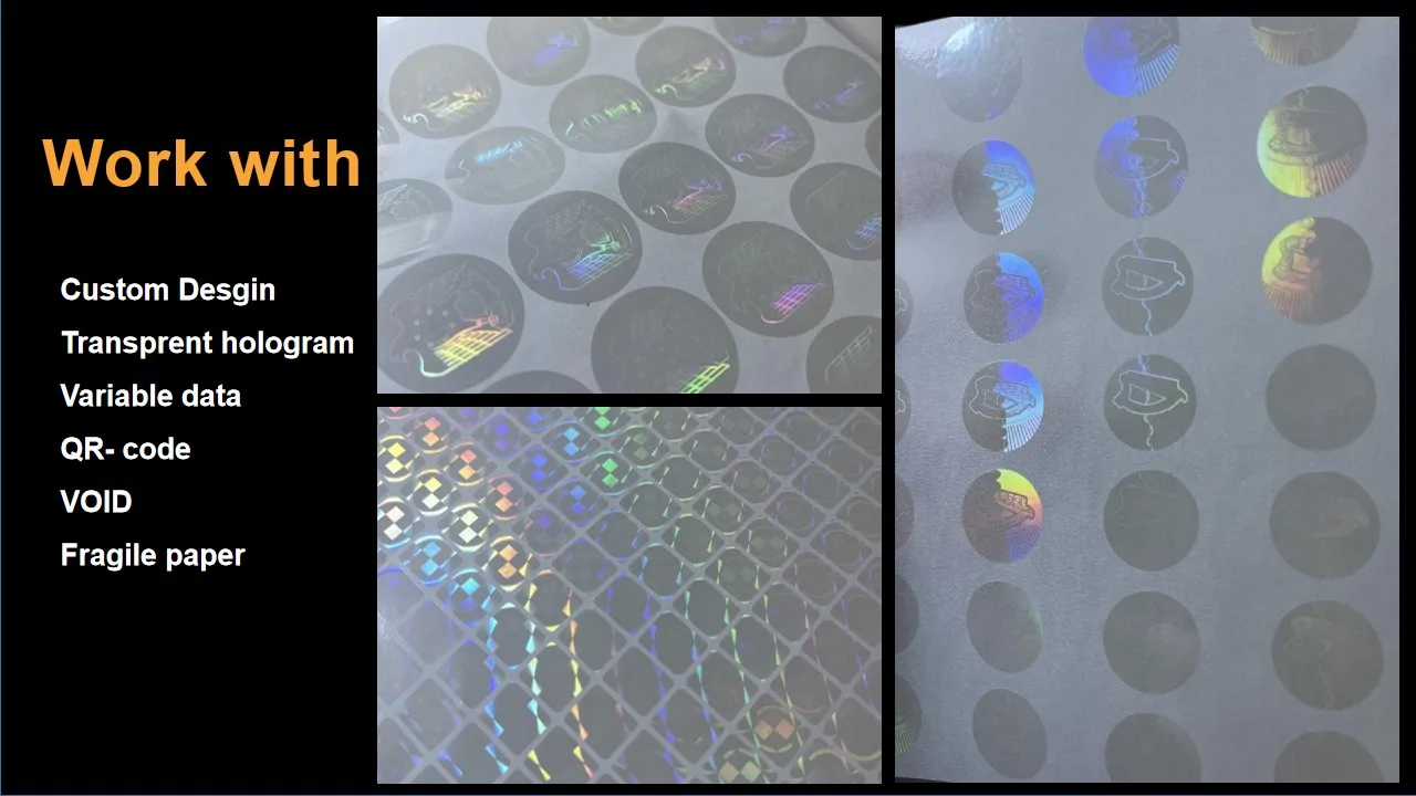 Stickers Custom 3D Logo Transparent Holographic Foil Sticker High ...