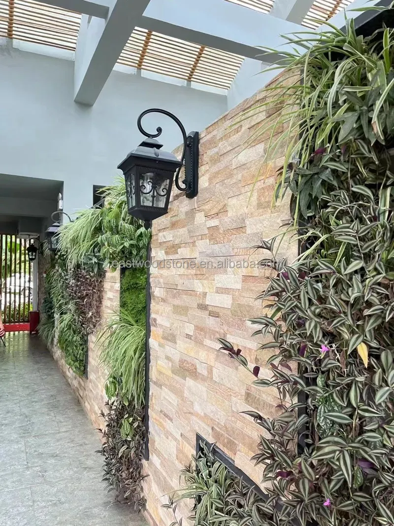 Natural Split Grey Quartzite Ledge Stacked Stone Veneer Wall Cladding ...