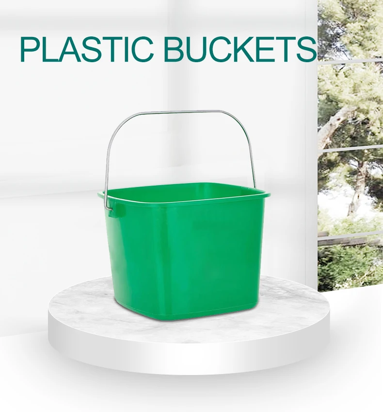 Clean Plastic Bucket Portable Sanitizer Detergent Square Cleaning ...