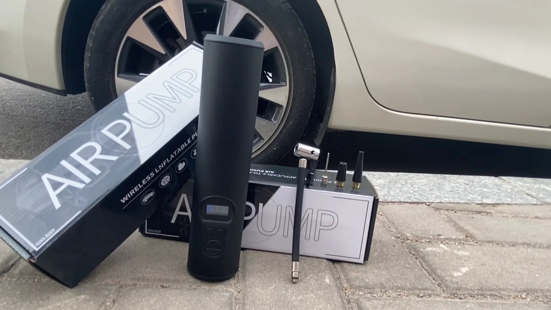 Mini 12v Compressor Balloon Bike Bicycle Portable Car Air Tire Tyre Inflator Electric Digital ...