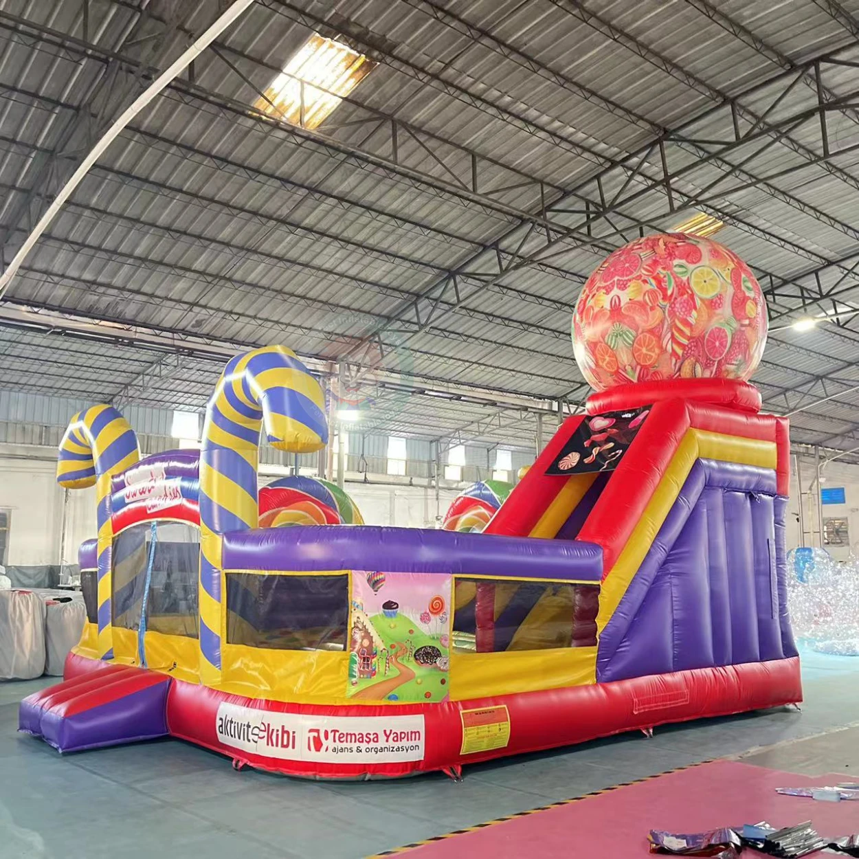 Inflatable Candy Land 7x6m Bouncy Castle Candy Trampoline Bounce - Buy ...