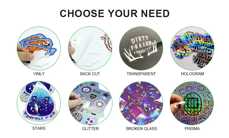 Custom Holographic Stickers - Waterproof & Adhesive