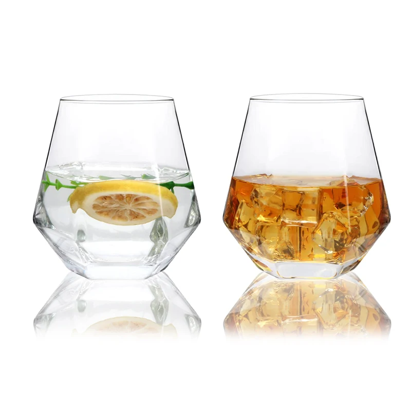 150 glassware ODM OEM Transparent hexagonal candle jar whisky glass cup Clear Glass tealight ...