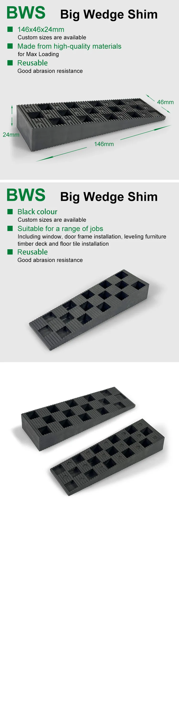 Tile Spacer Plastic Wedge Shims Woshun Made Shims Spacer For Door ...