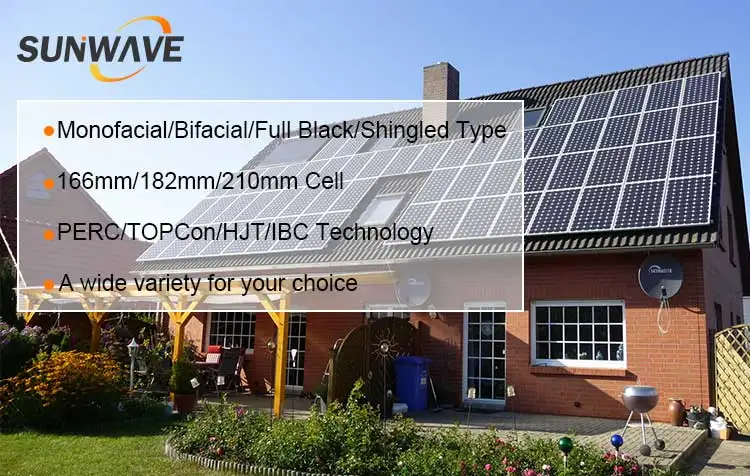 Sunwave Full Black 415w 410w 400w 395w 390w All Black Solar Panels ...