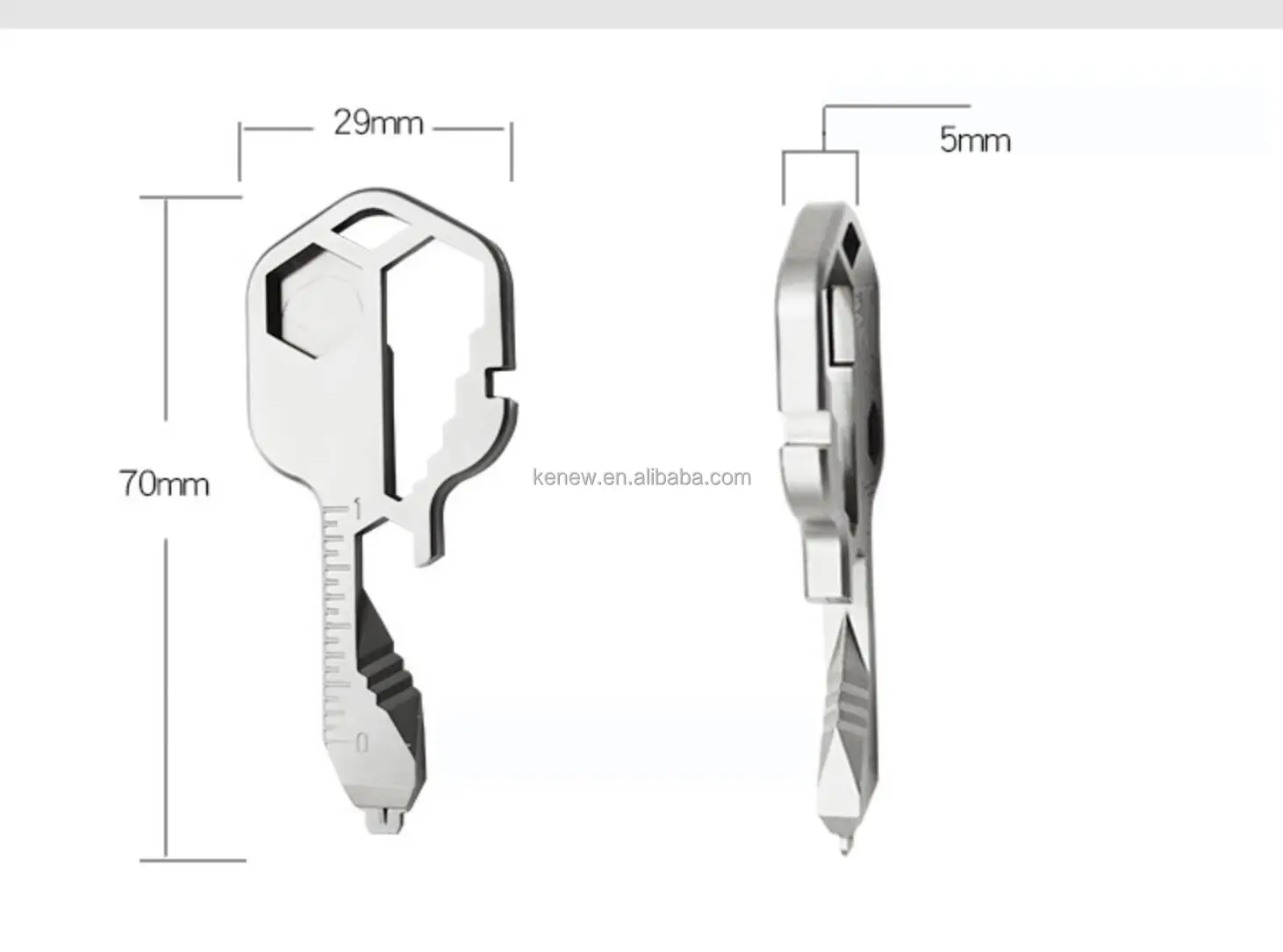 Key Shaped Multitool Pocket Tools 24 In 1 Stainless Steel Portable ...