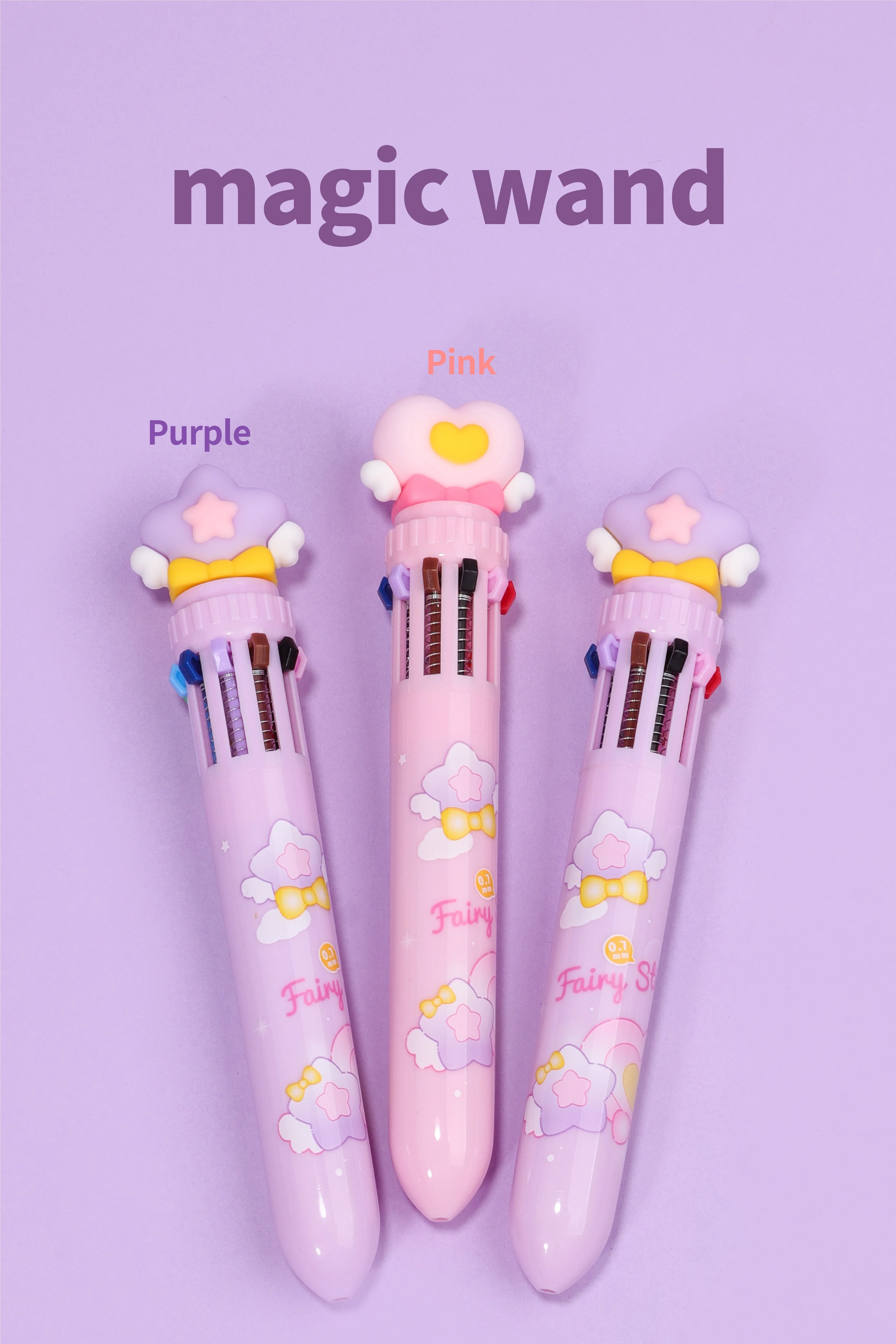 Kawaii Cute Magic Stick Ballpoint Pens - 10 Multicolored