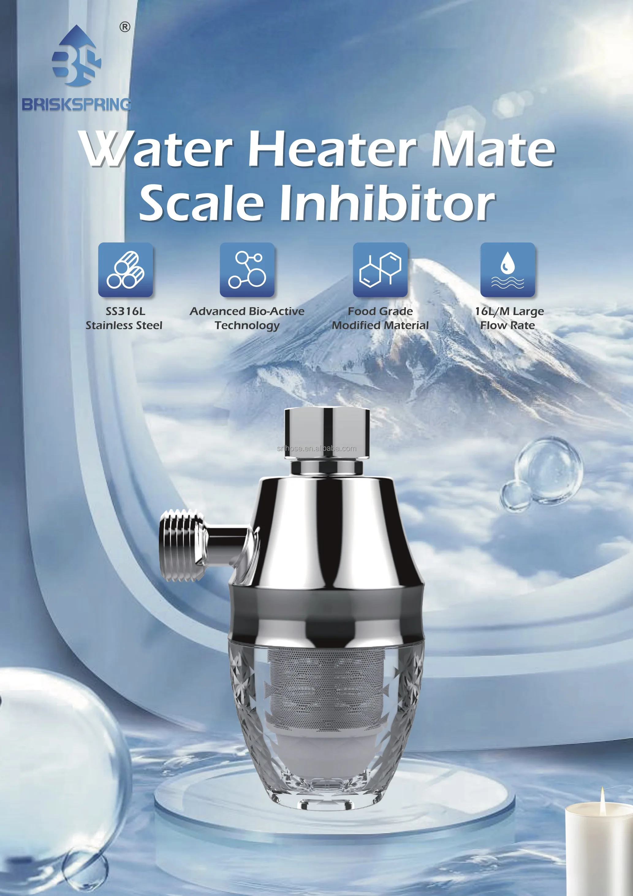 Whole House Mini Size Tankless Water Heater Descaler Filter Under Sink ...