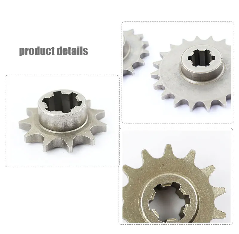 LING QI Motorcycle Steel Motor Gear 11T/13T/14T/17T/20T Engine Sprocket T8F 32mm-55mm for Trail ...