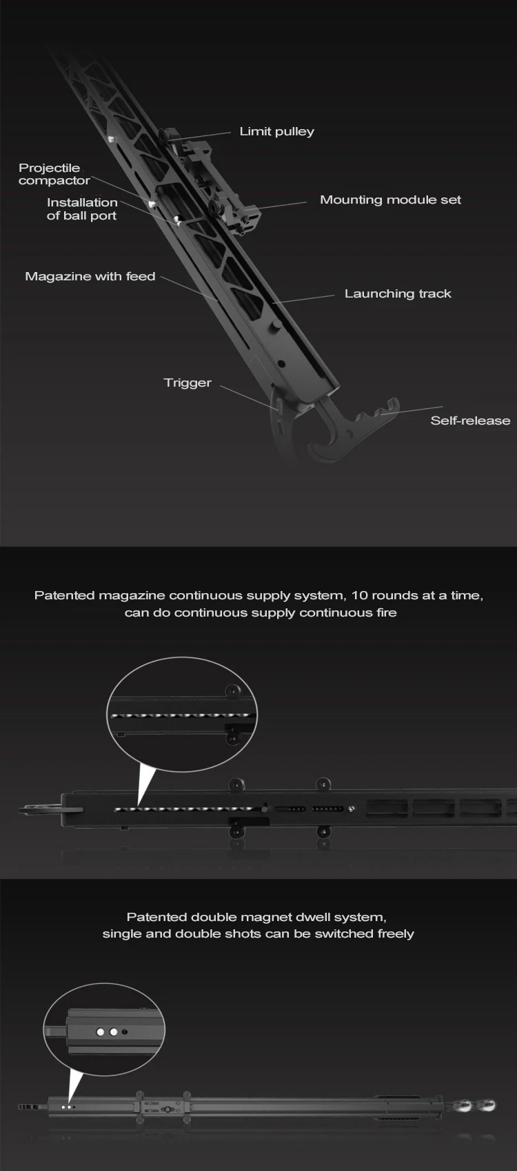 Durable Aluminum Alloy Bow & Arrow Set for Hunting - Steel Ball Catapult