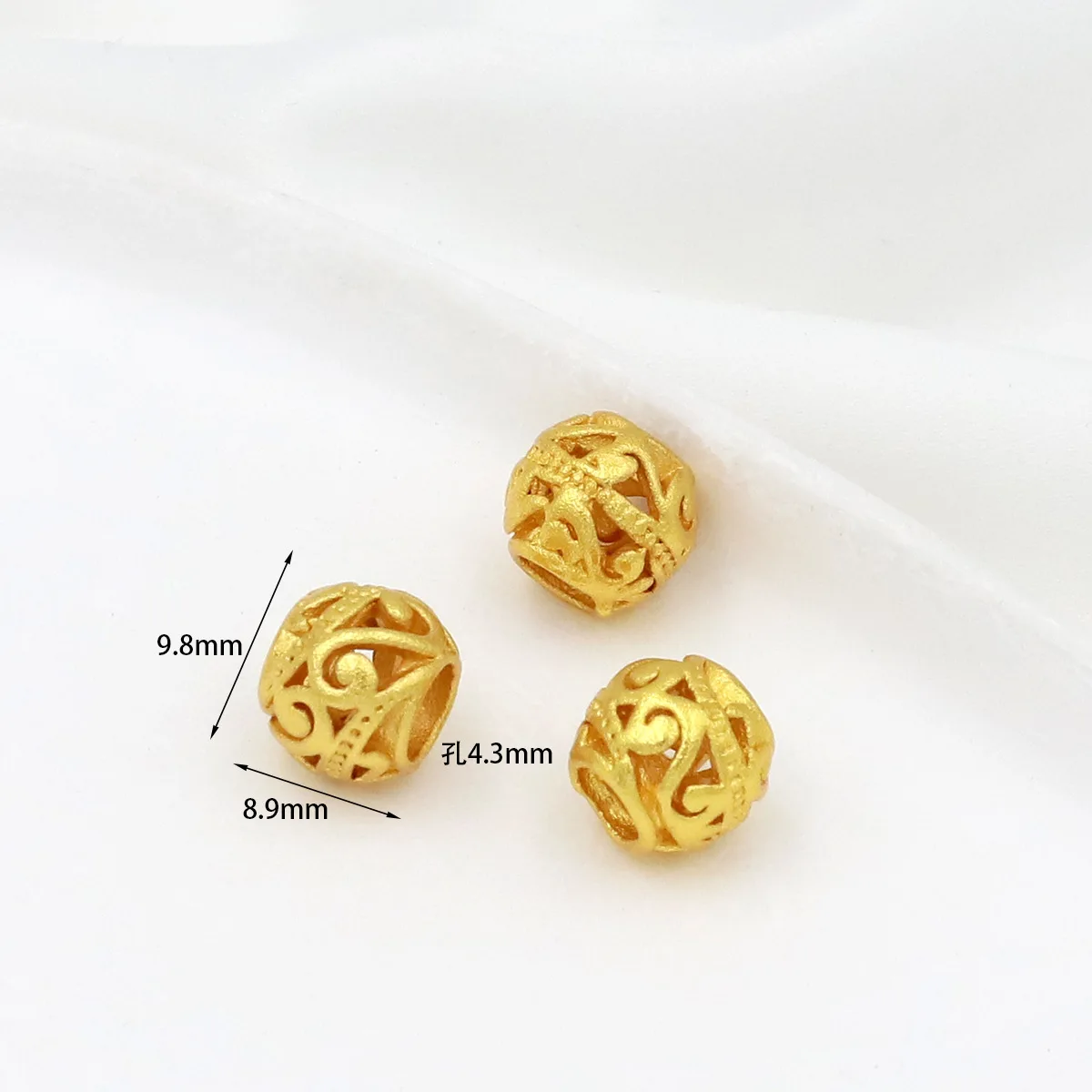 100 Styles 18K Gold Filled Brass Metal Spacer Beads for DIY Jewelry ...