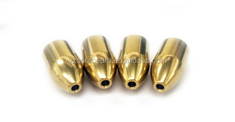 Brass Bullet Sinker Weight Fast Sinking for Rig Bass Fishing Accessory ...