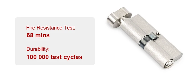 Euro WC Cylinder with Knob: Keyless Cylinder Lock for Bathroom