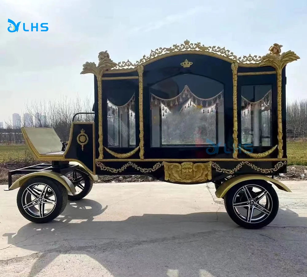 Hot Sale Modern Casket Chariot Horse Hearse Funeral Home Electric Buggy ...