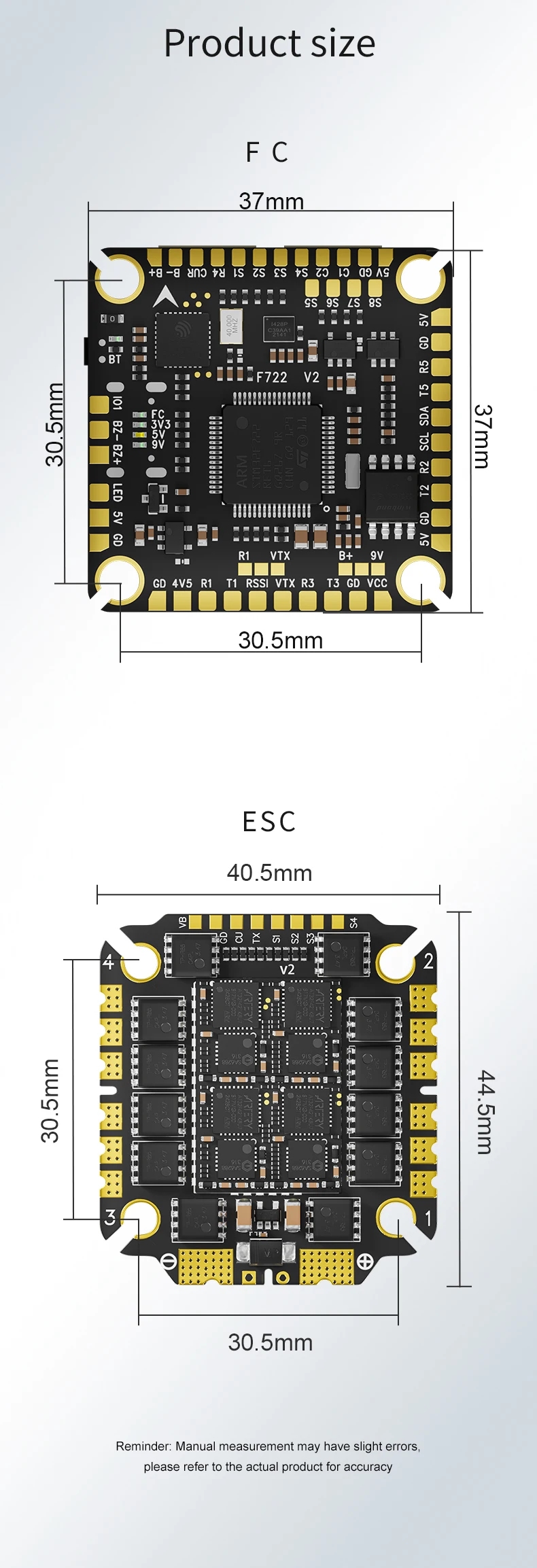 AOCODA-RC F765-V2 FPV Stack - Ultimate DIY Drone Solution