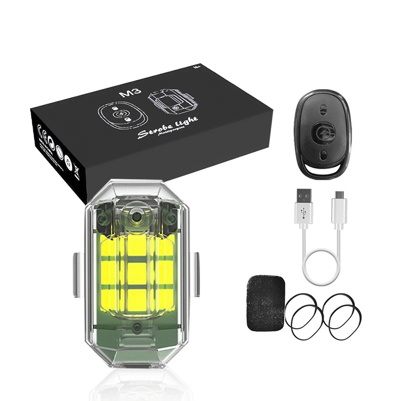 New M3 Remote Control Shade Motorcycle Strobe Light Mini Aircraft Drone ...