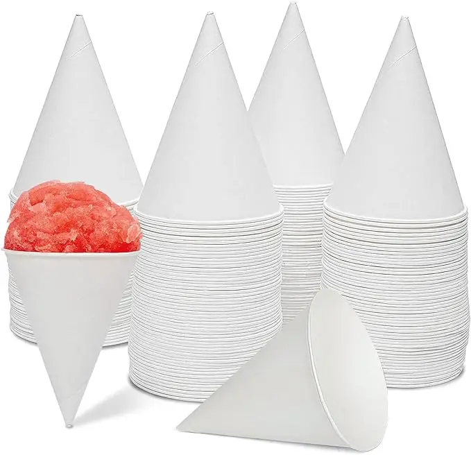 Disposable Custom Color Conical 6oz Paper Cup Straight Drinking Water ...