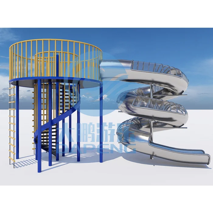 Customized Stainless Steel Tube Slide Park Slide Slip Lane Facility ...