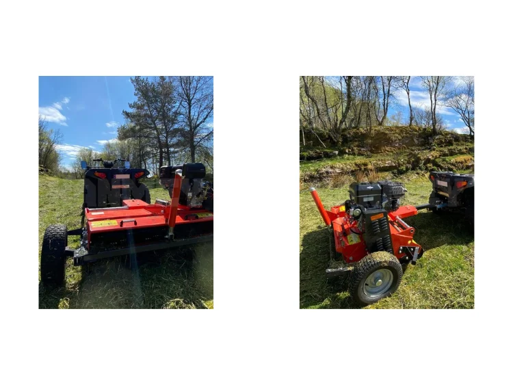 ATV Flail Mower Mulcher Motorized Towed Flail Mower with Petrol Engine ...