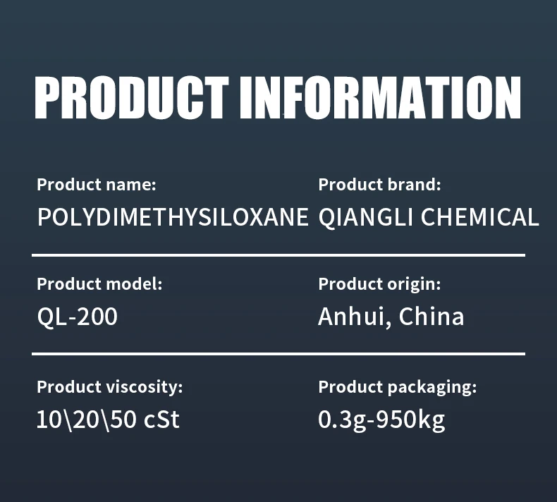 Ql50 Dielectric Fluid Polydimethylsiloxane Silicone Oil 201 For Anti ...