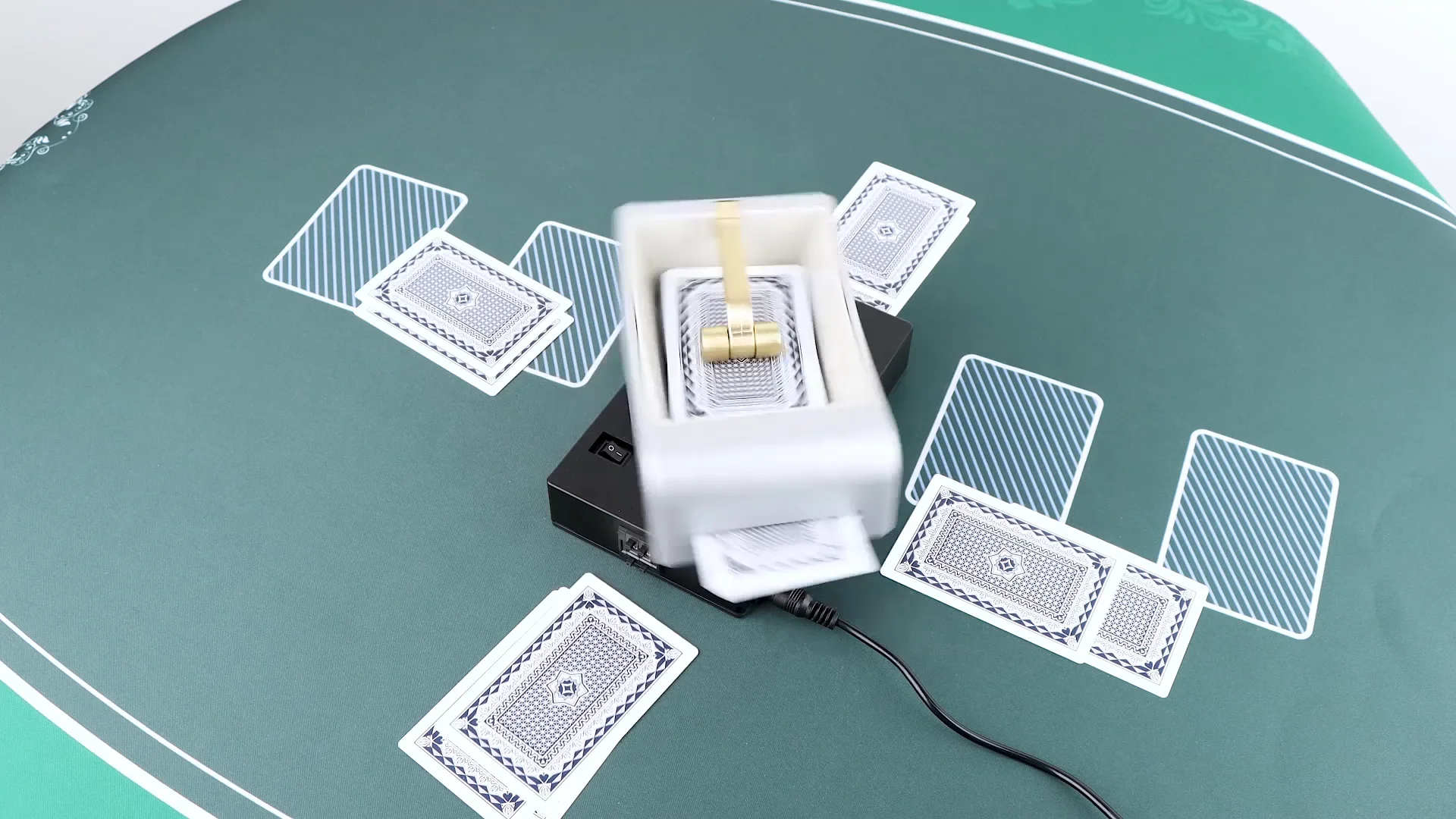 Yh 8 Decks Automatic Playing Card Electric 360 Degree Rotating Card ...