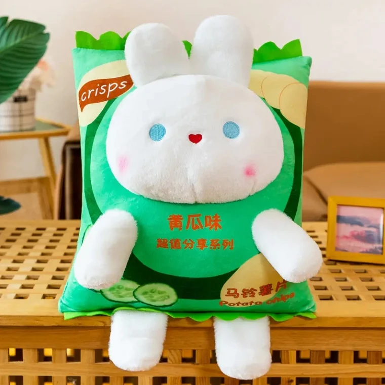 New Rabbit Chips Plush Stuffed Toy Dolls Super Soft Stuffing Animal ...
